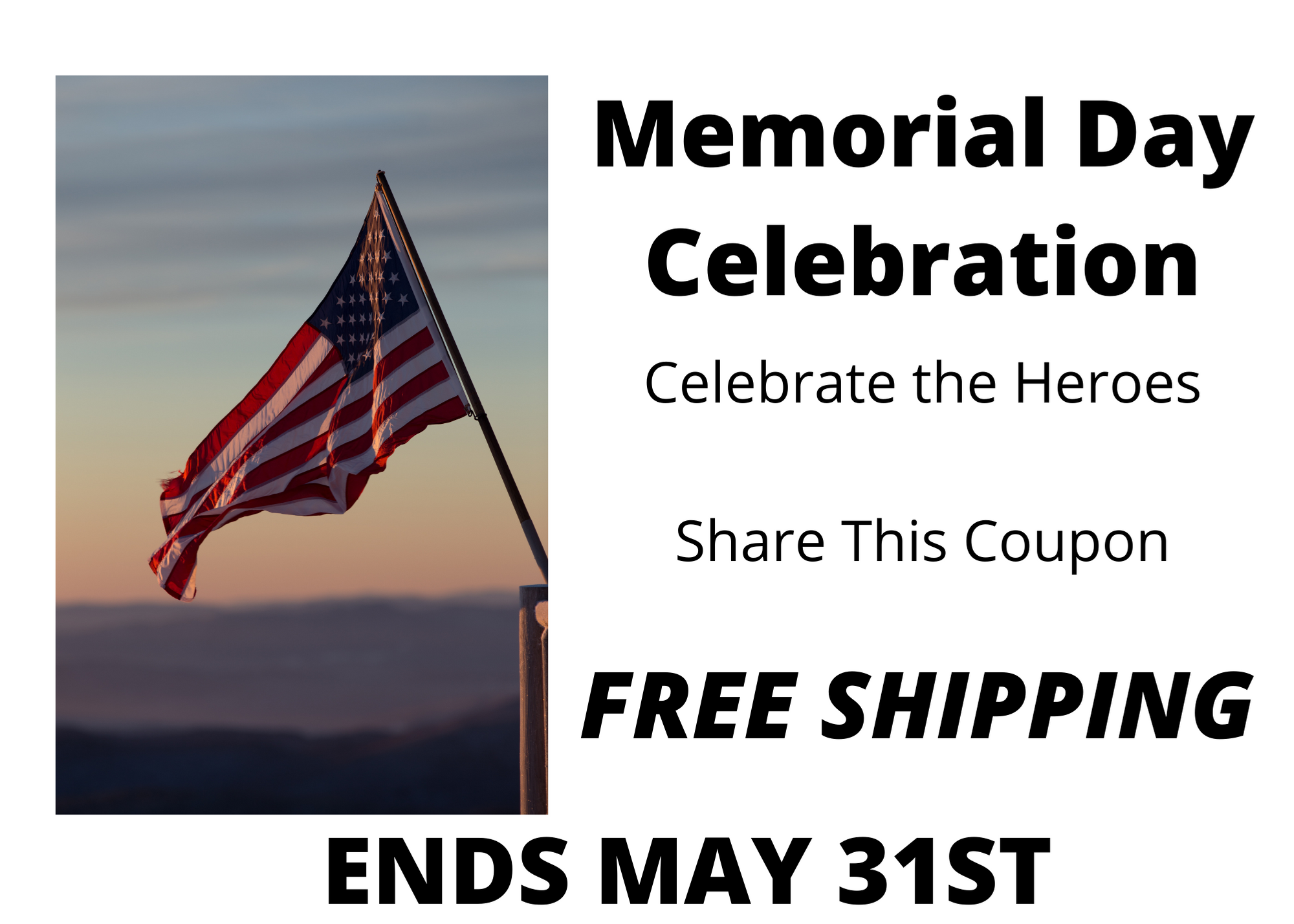 Memorial Day | Free Shipping Coupon | Celebrate Our Veterans – Vermont ...